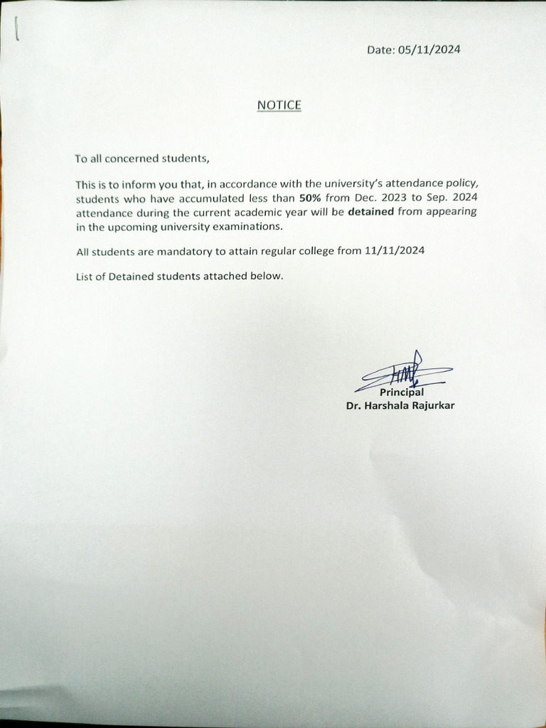 Detained Student | PDF