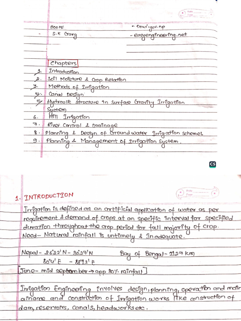 Irrigation Note Opengineer | PDF