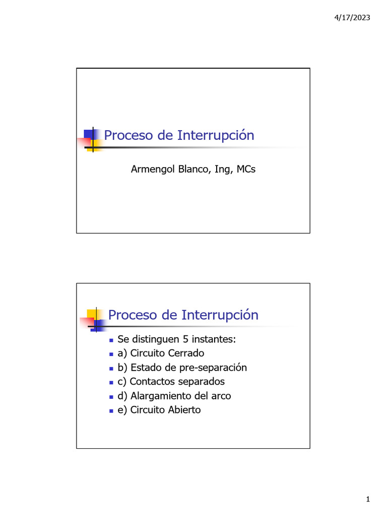 3 Proceso de Interrupción | PDF | Aislador (Electricidad) | Electricidad