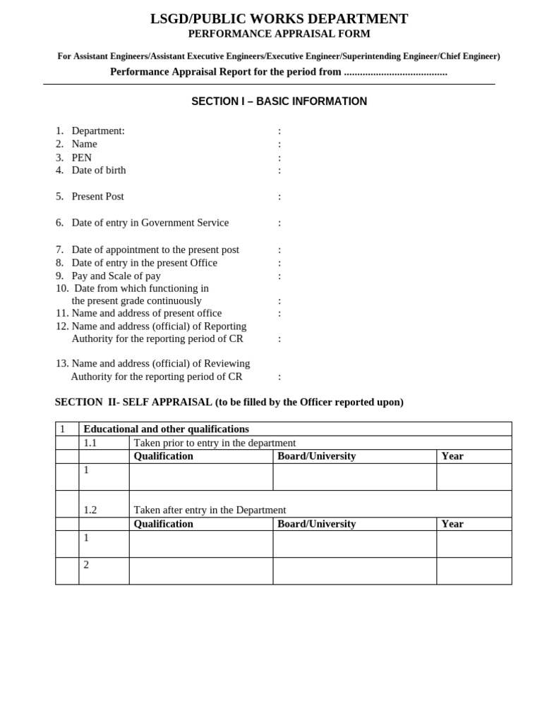 CR Form - Gazetted Officers 2 | PDF
