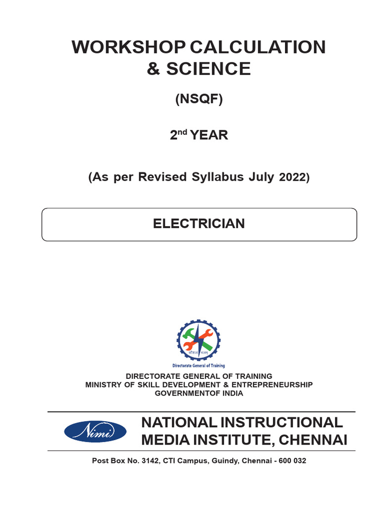 WCS ELECTRICIAN - 2nd Year (2022) | PDF | Bearing (Mechanical) | Division (Mathematics)