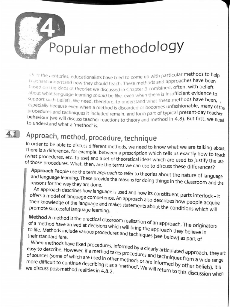 1.handout 1 - Approach - Method.technique | PDF