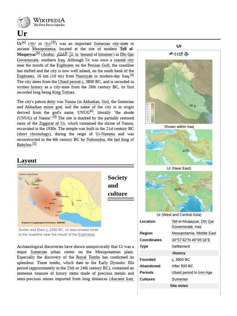 Ur | PDF | Ur | Sumer