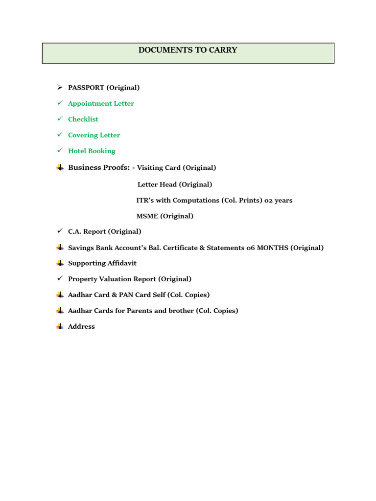 Essential Documents for Travel | PDF