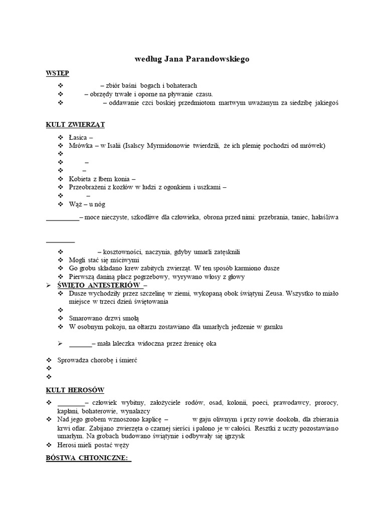 MITOLOGIA Informacje | PDF