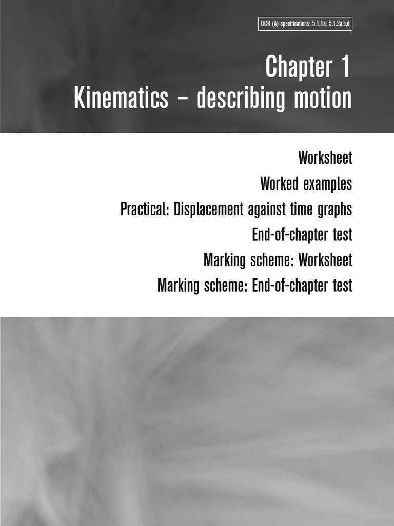 Kinematics Describing Motion | PDF | Velocity | Speed