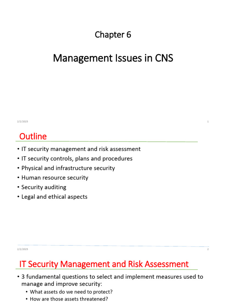 Chapter 6 Securitymanagement Pdf Security Computer Security