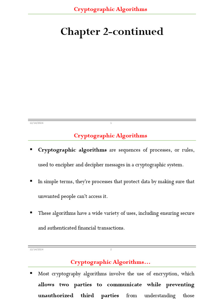 Chapter-2-Part2 | PDF | Cryptography | Encryption