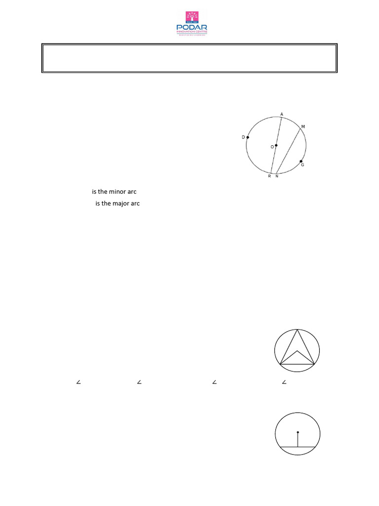 QP CB IX Math CH 9 Circles | PDF | Circle | Perpendicular
