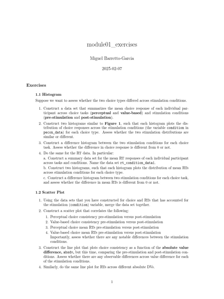 module01_ex | PDF | Histogram | Statistical Analysis