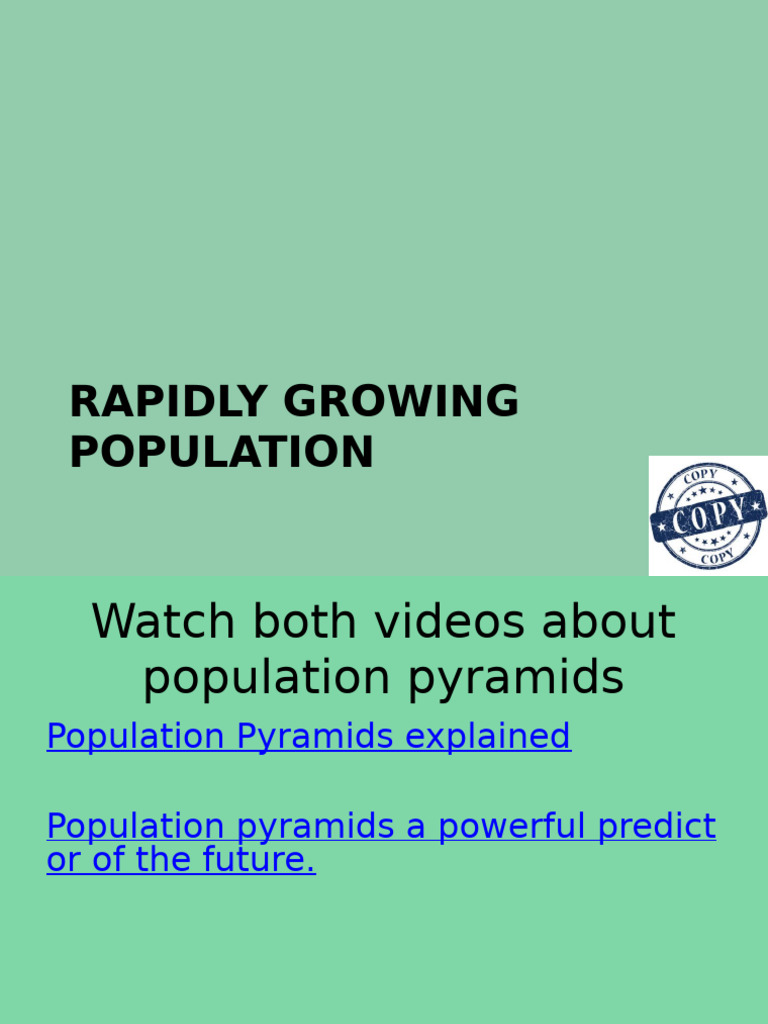 Rapidly Growing Population | PDF | Birth Rate | Economies