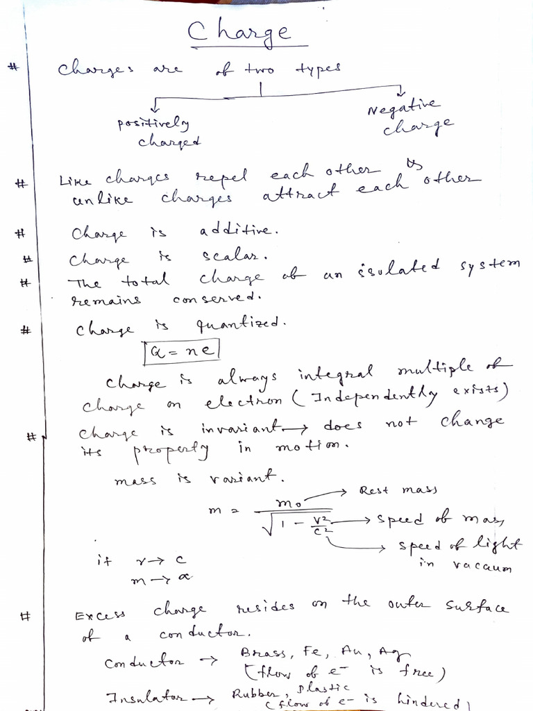 Electrostatic Full Notes | PDF