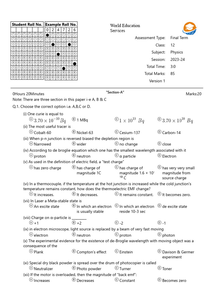 physics 1 | PDF | Radioactive Decay | Electron