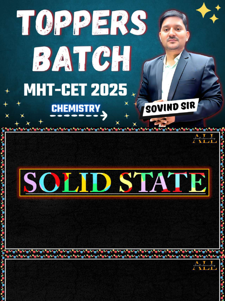 Solid State mcqs2 | PDF