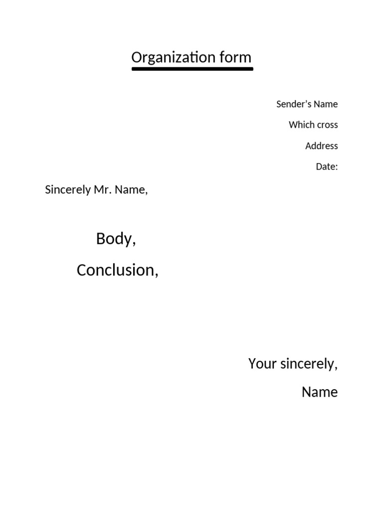 Organization Form | PDF