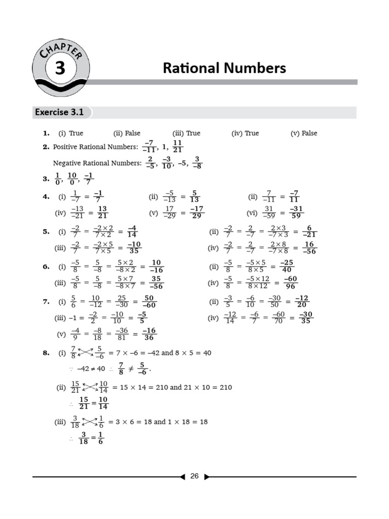 Understanding Rational Numbers and Exercises | PDF | Mathematics