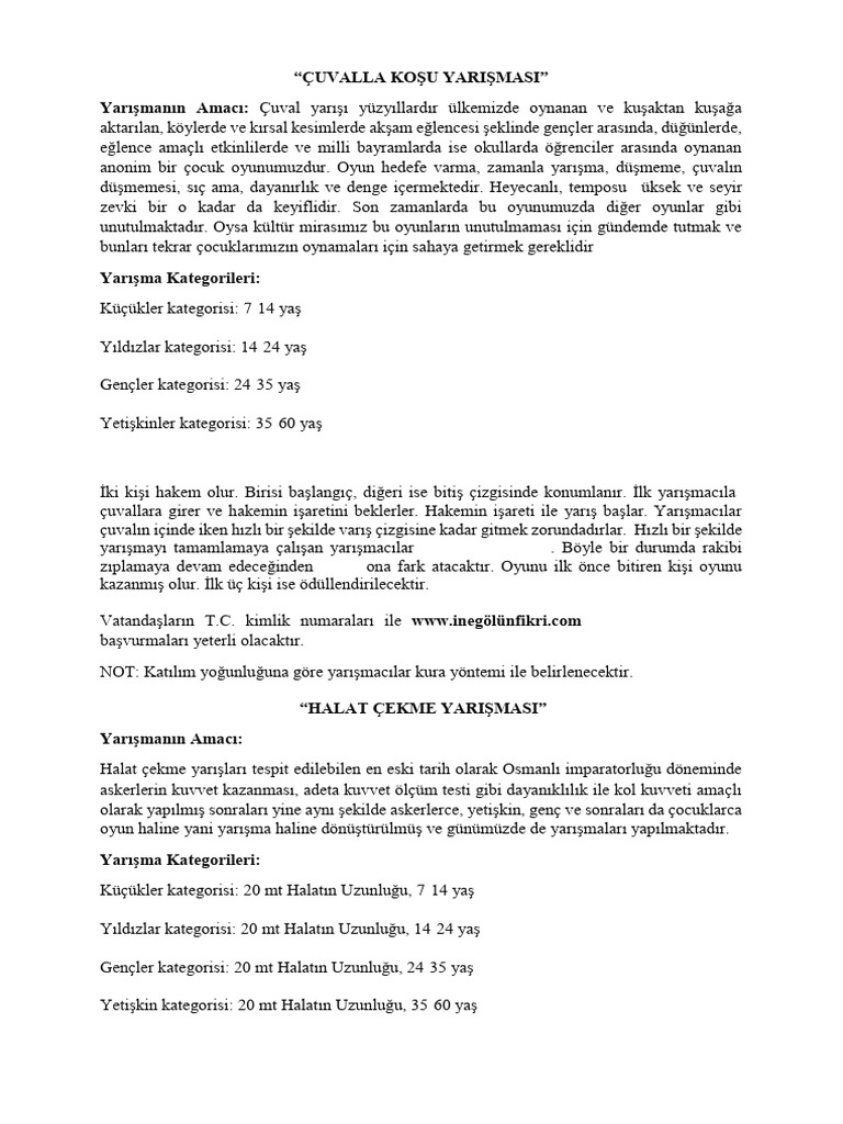 Yarisma Geleneksel | PDF