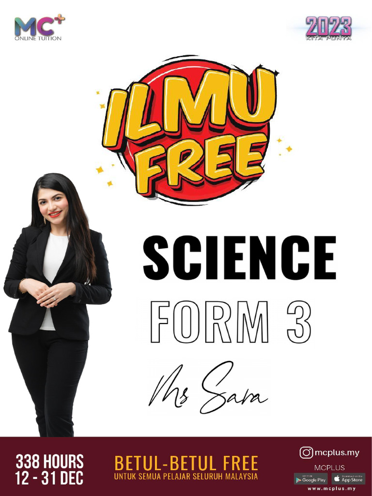 Seminar Ilmufree Form 3 Science MS Sara 28.12.2023 | PDF