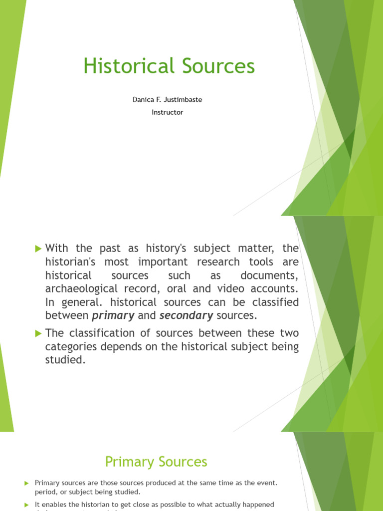 Understanding Historical Sources and Criticism | PDF | Primary Sources ...