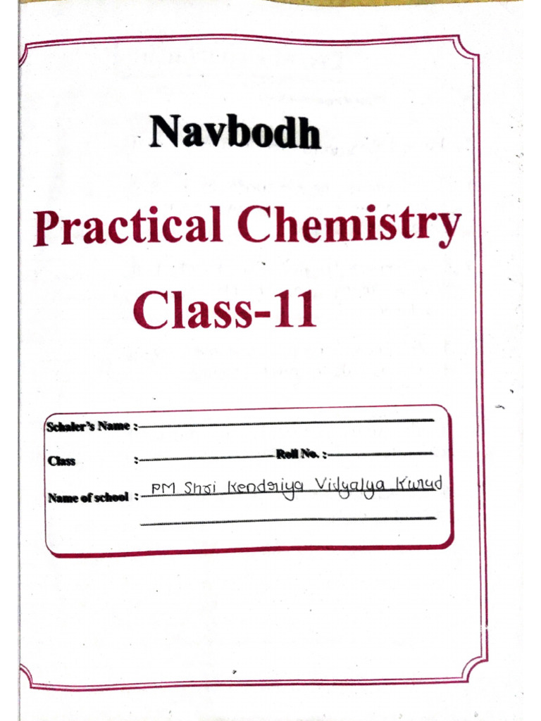 Class 11 Chemistry Practical | PDF