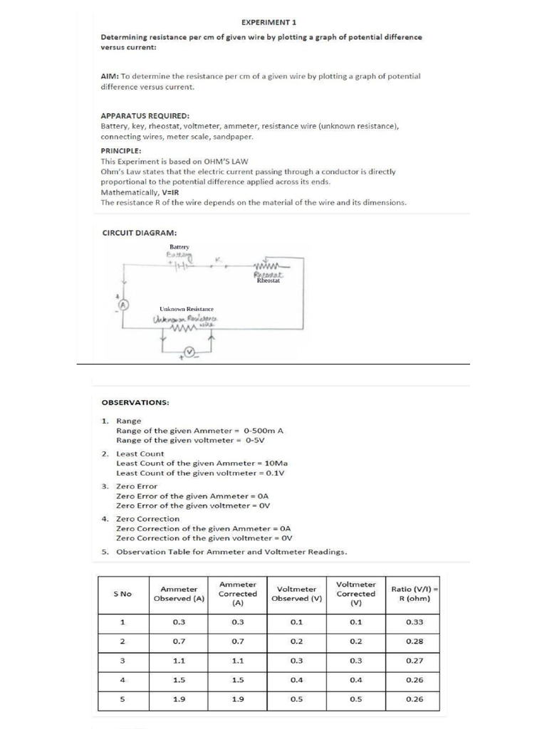 Physics Experiments Part-01 | PDF