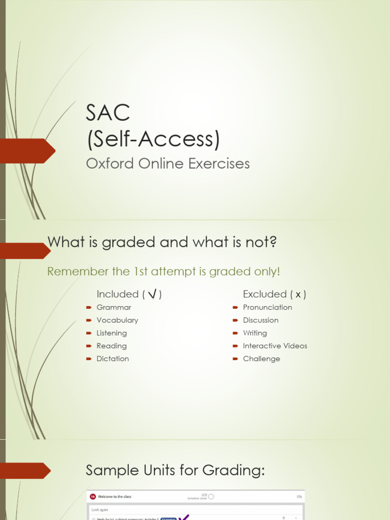 Grading Criteria for Oxford Exercises | PDF