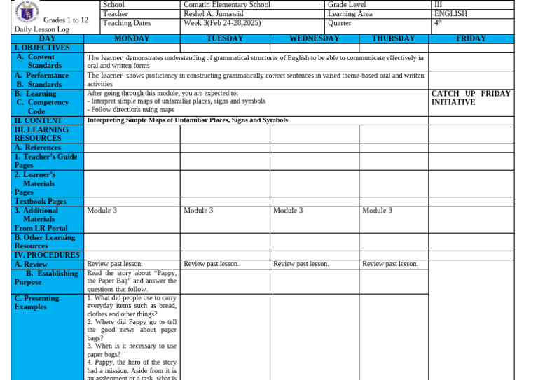 English Week 3 | PDF