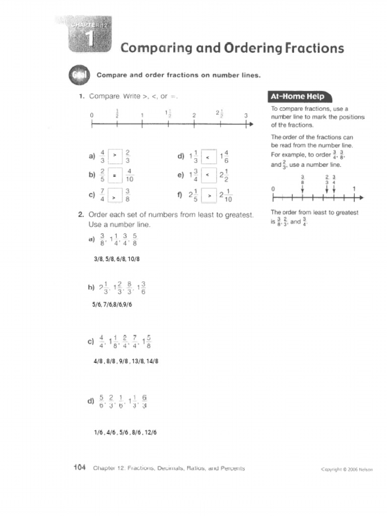 Edwin Issac - Math Compare e Order Fractions WKSHT | PDF | Odds | Mathematical Objects