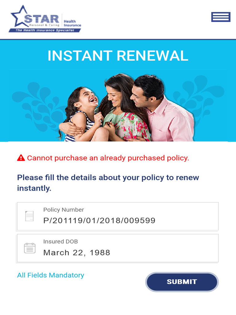 Instant Policy Renewal Instructions | PDF