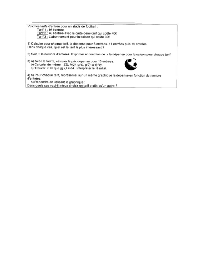 Exercice Type Brevet | PDF