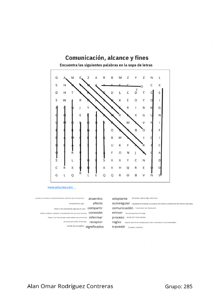 Sopa. De letras con conceptos | PDF