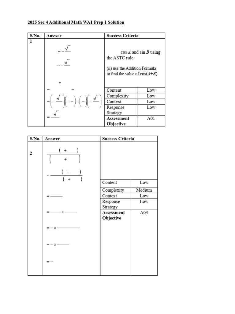 ASTC Precalculus Solutions Guide | PDF | Trigonometric Functions | Geometry