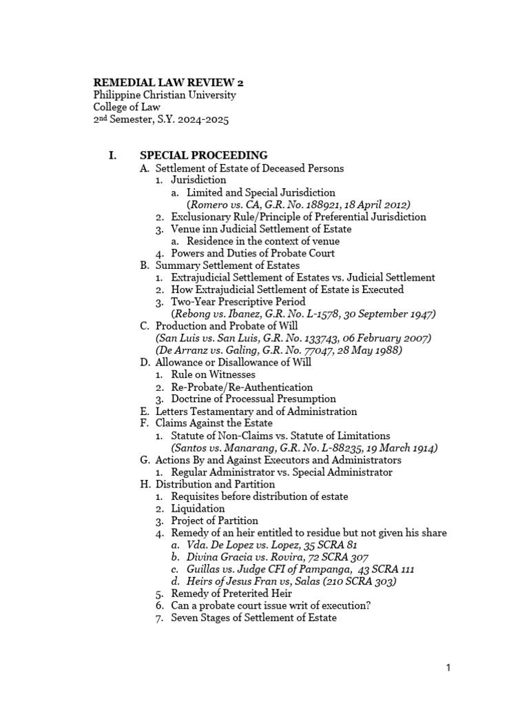 Specpro Remlawrev2 Pcu | PDF | Probate | Justice