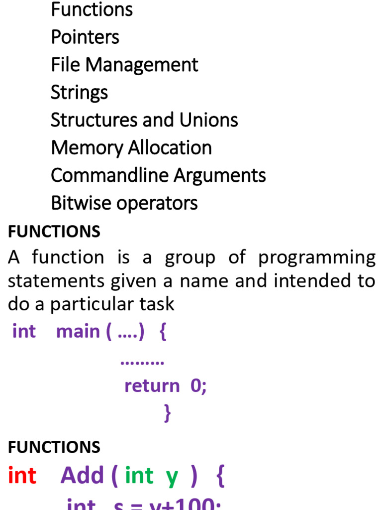 Functions 2024 Kla Struc 2024 | PDF | Pointer (Computer Programming ...