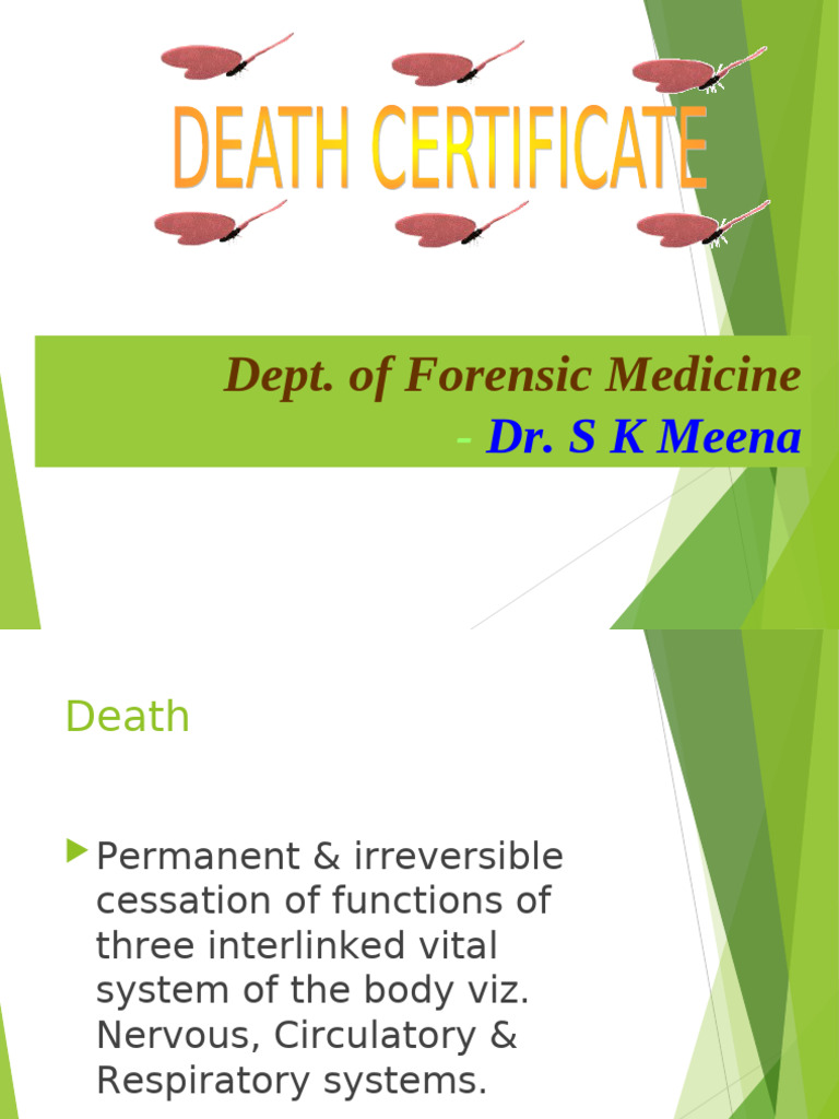 Death Certificate | PDF | Death | Shock (Circulatory)