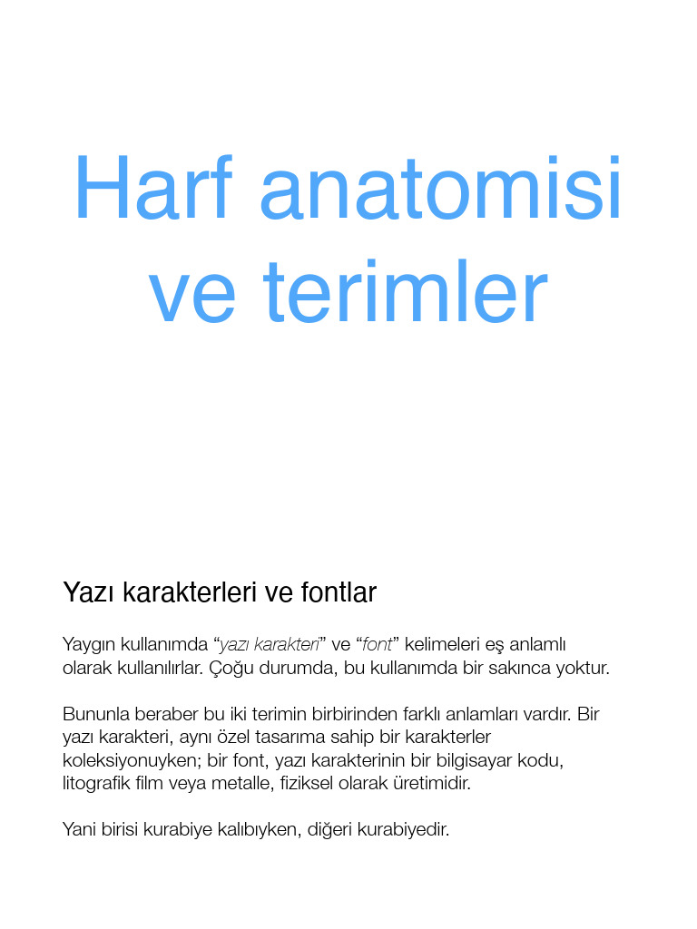 Harf Anatomisi Ve Terimler | PDF