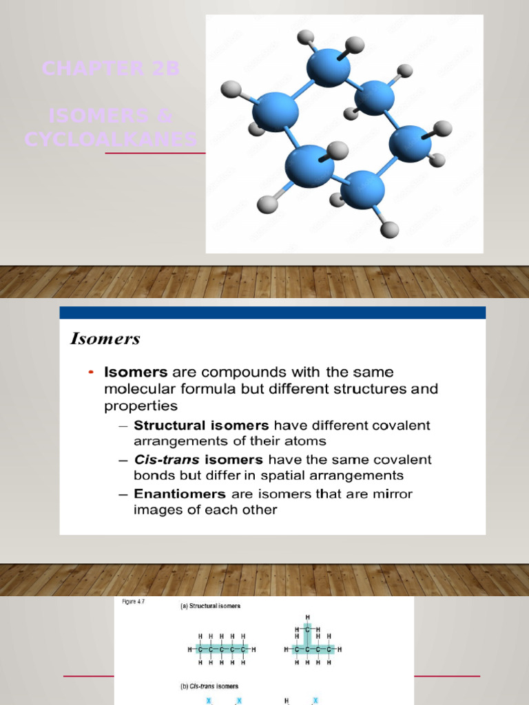 Chapter 2B- Isomers and Cycloalkanes | PDF