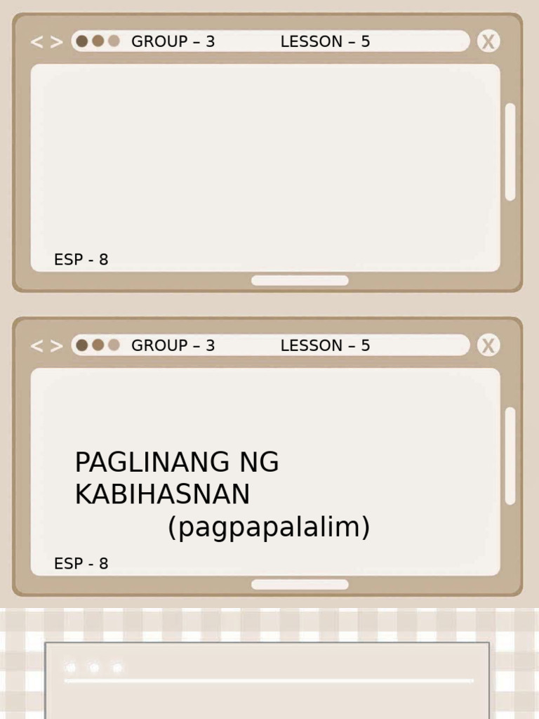 Esp 8 Lesson 5 Group 3 | PDF
