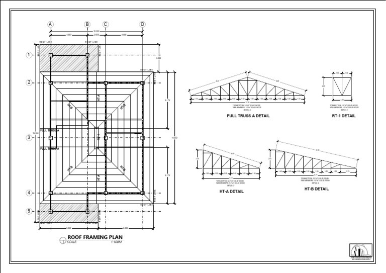Roof Framing Plan and Truss Details | PDF | Structural Engineering