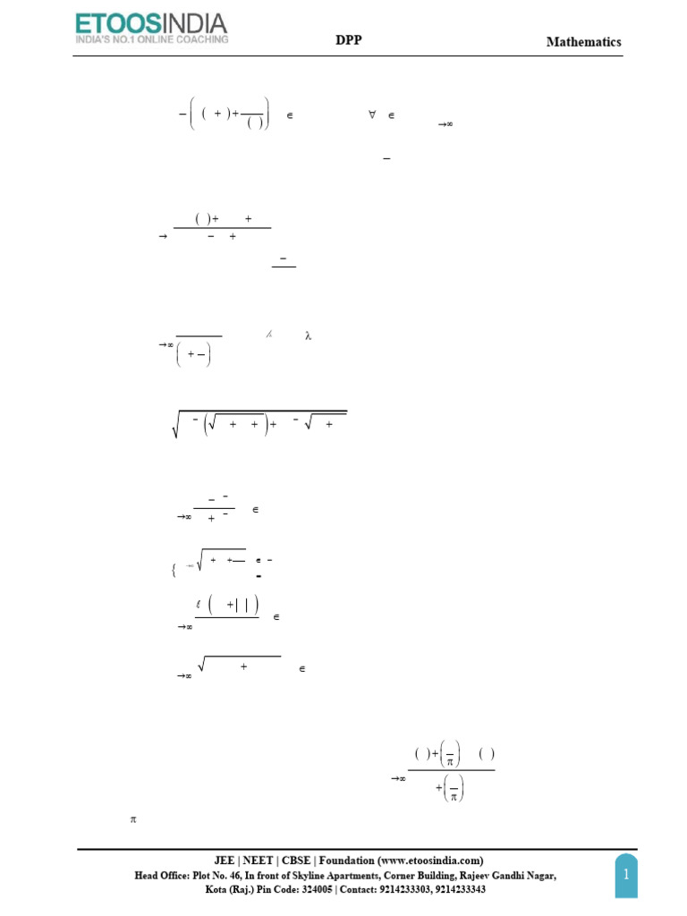 DPP - LCD (JEE Advance) deda hd | PDF | Mathematics | Mathematical Objects
