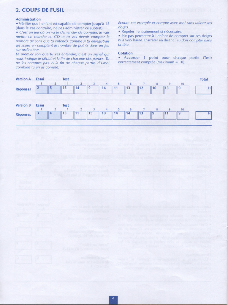 Cahier de Passation 4 11 | PDF