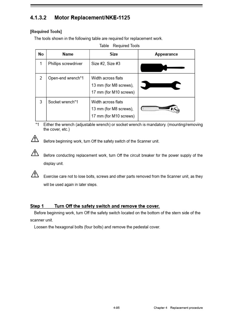JMA 9225-9X - NKE 1125 - Motor Replacment | PDF | Screw | Tools