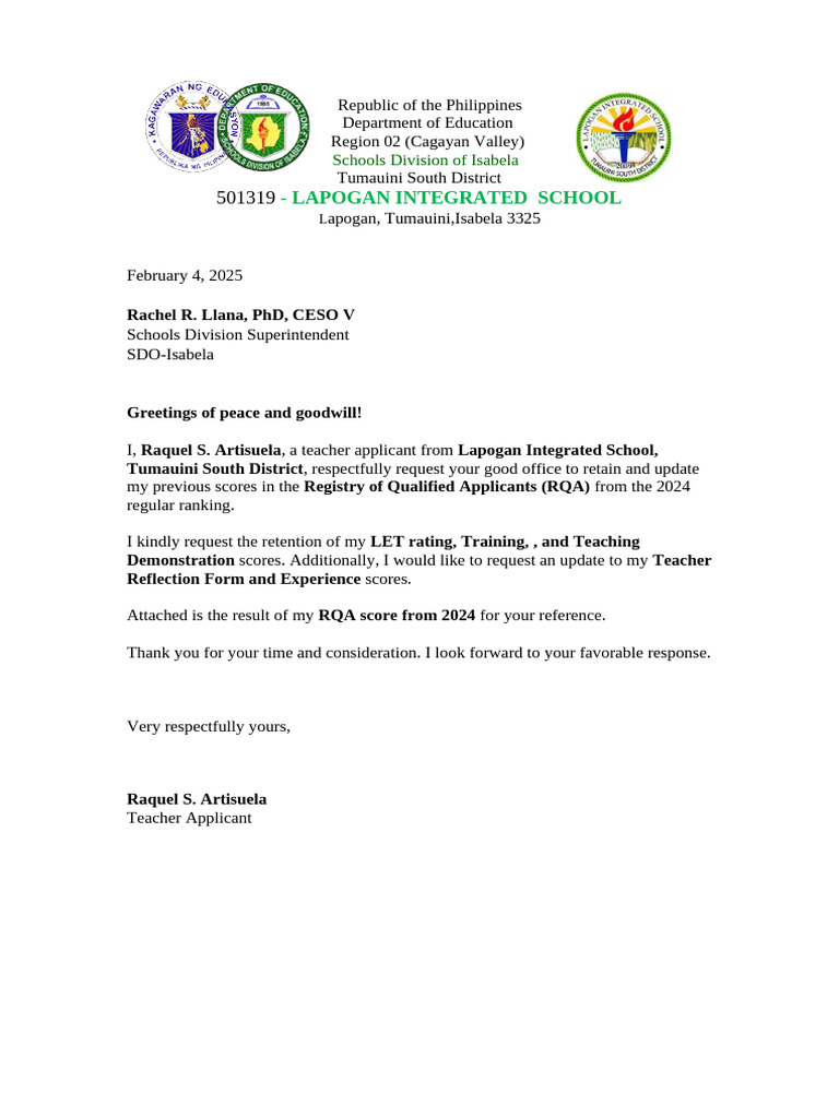 Letter of Retention | PDF