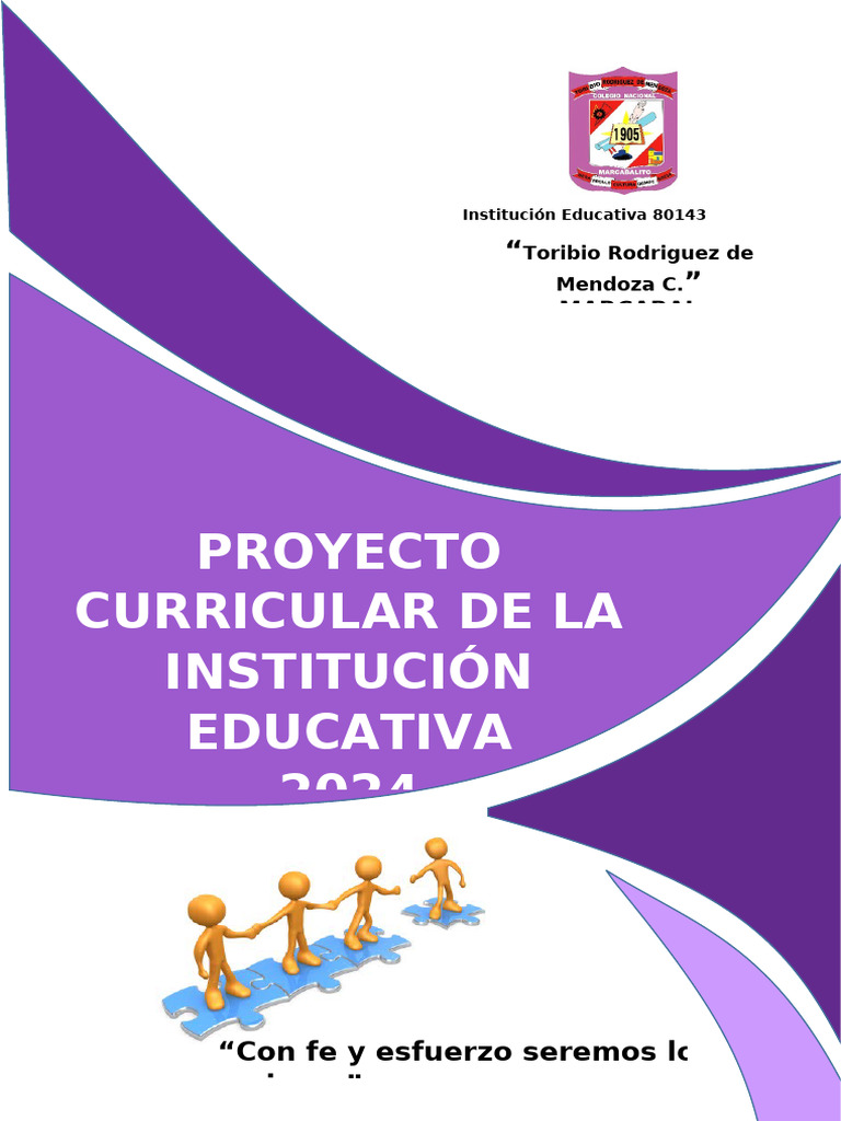 PROYECTO CURRICULAR DE LA INSTITUCIÓN EDUCATIVA 2024 | PDF | Evaluación ...