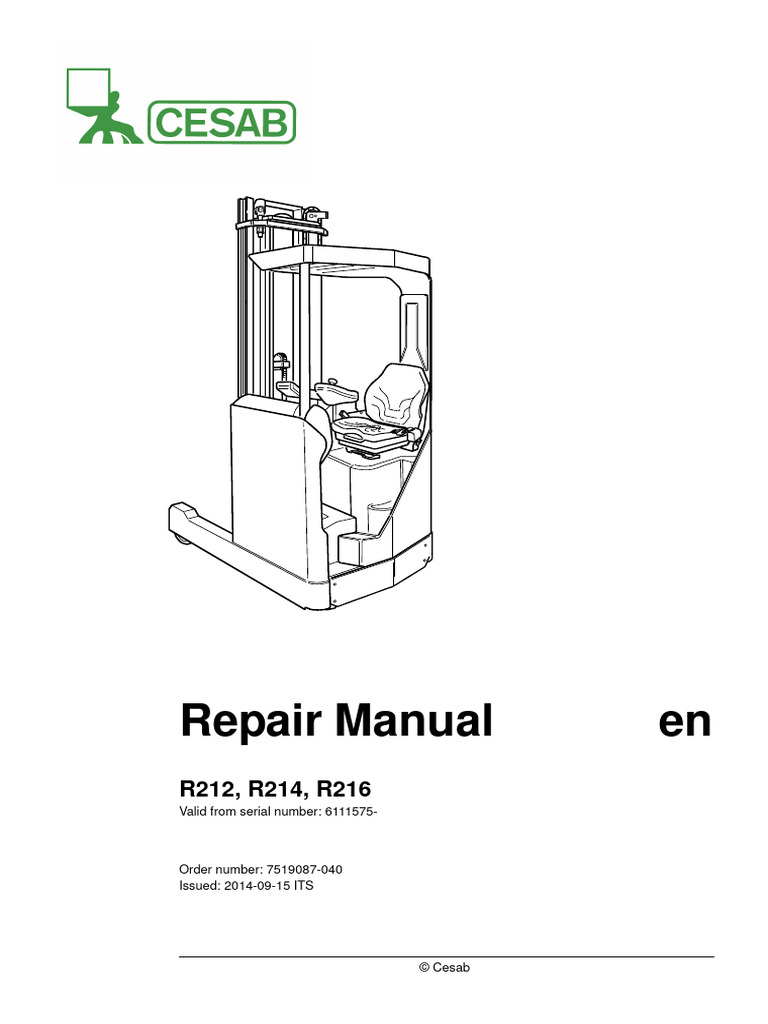 Cesab R212-214-216 Vanaf 6111575 | PDF | Manual Transmission | Pump