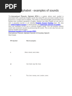 Pronunciation Chart for Sounds | PDF