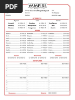 VTM V5 Sheets | PDF