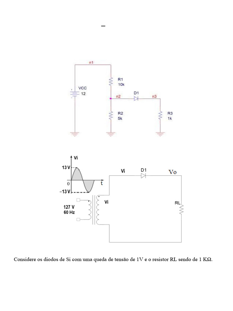 EME702 2a Serie Exercicios Diodos 2024 | PDF