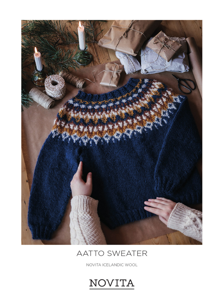 Aatto Sweater in Novita Wool | PDF | Knitting Needle | Knitting