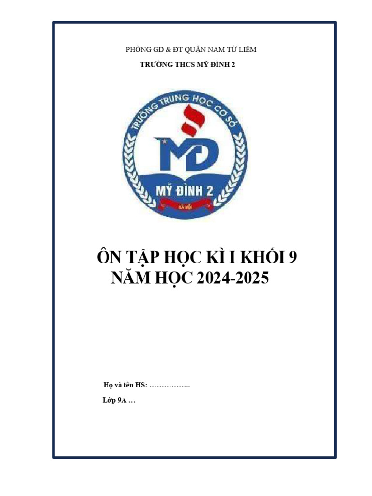 ĐỀ CƯƠNG HKI KHỐI 9 | PDF